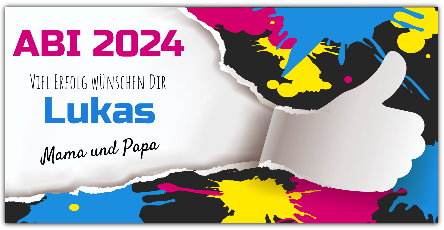 ABI Plakate mit Gratis Vorlagen inkl. Saum und Ösen | DE